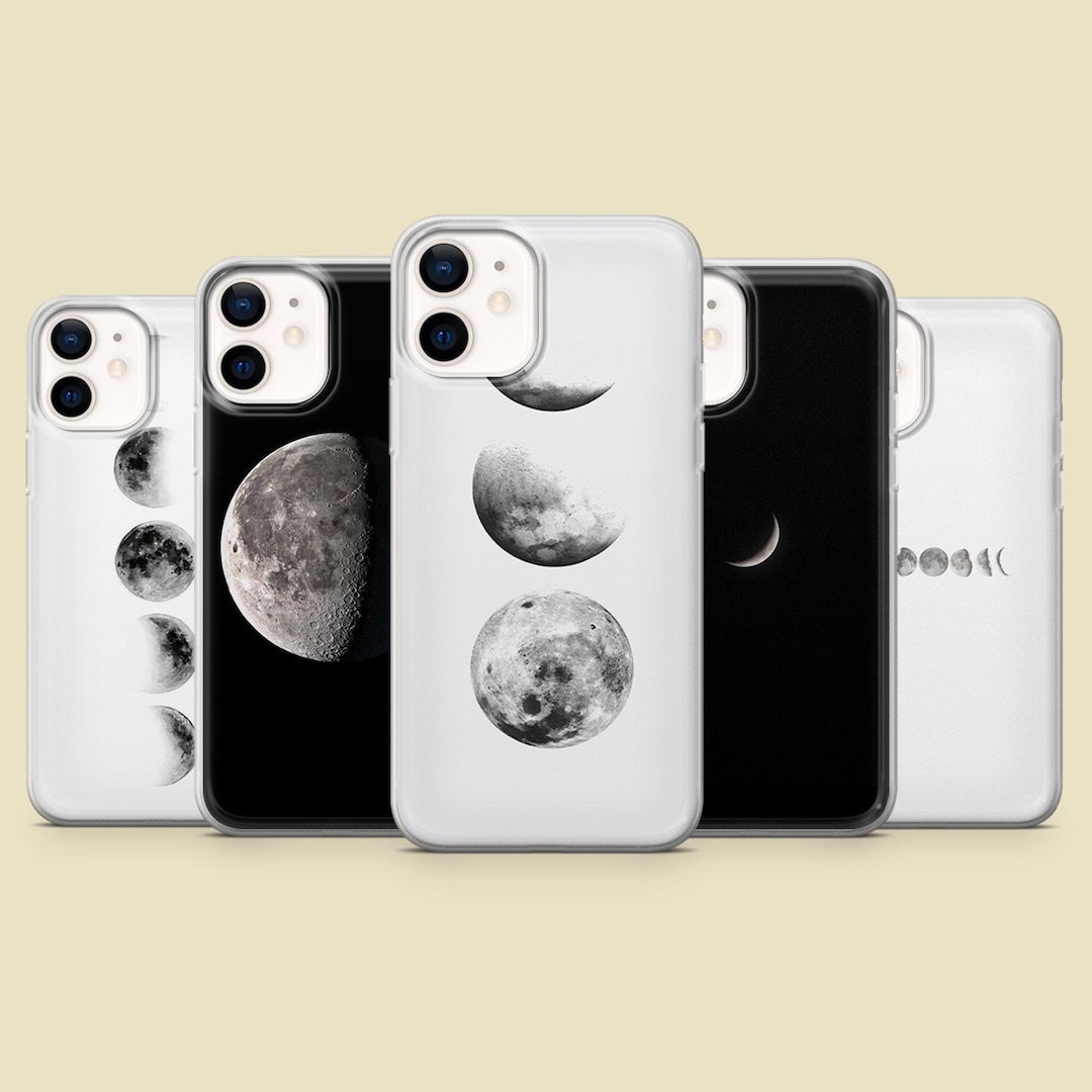 Moon Phone Case Space Planet Cover for iPhone 16, 15, 14, 13, 12 ...