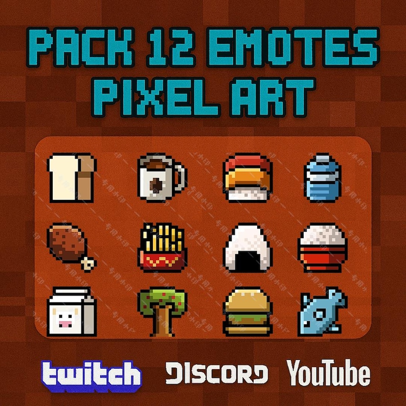 Pack 12 Pixel Art Emotes | Retro Emotes for Twitch, Discord and Youtube ...