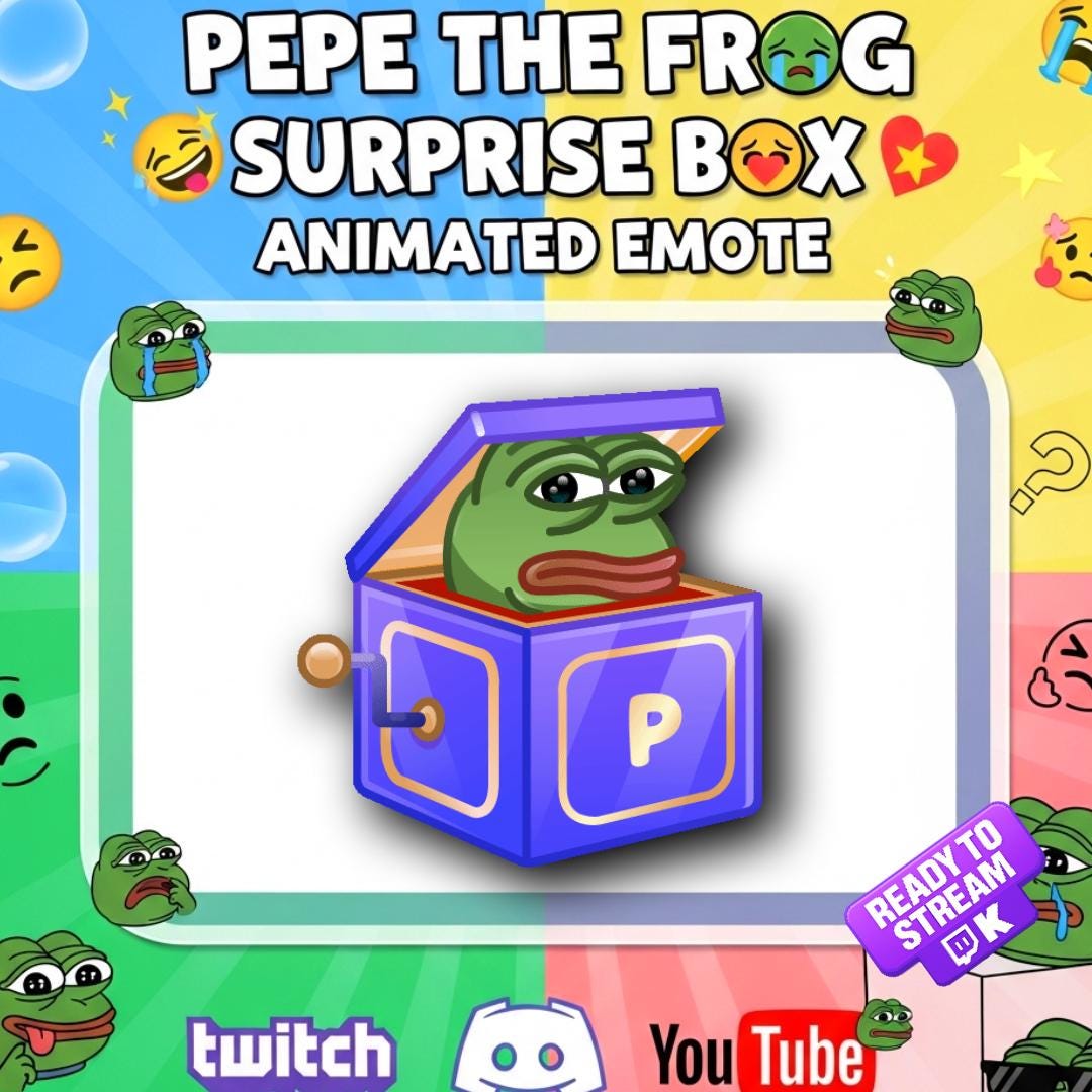 Pepe the Frog Animated Emote - Surprise Box | Emotes and Alerts for ...