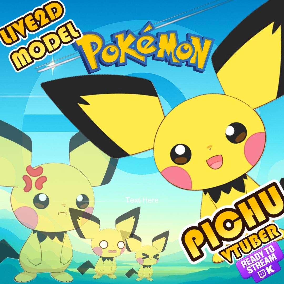 Vtuber Pichu (pokemon) Live2d Model | Avatar for Vtube Studio | Anime ...