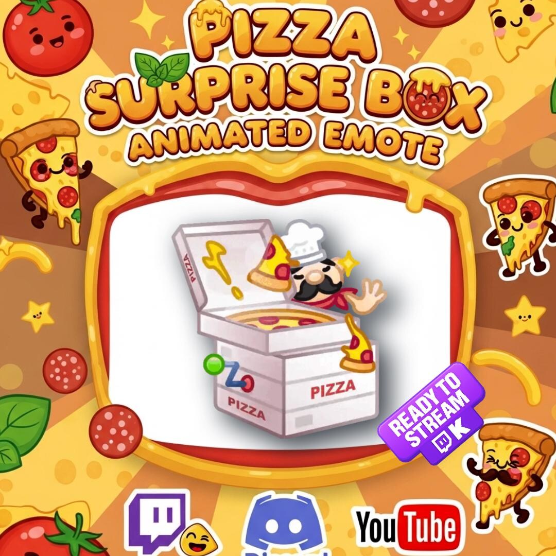 Pizza Animated Emote - Surprise Box | Emote for Twitch, Discord, and ...