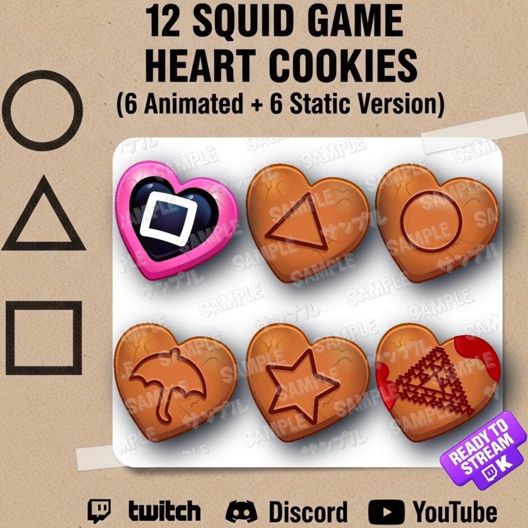 12 Squid Game Packs (6 Animated + Static Version) Emotes, Alerts, and ...