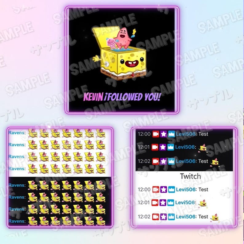 Spongebob Squarepants Animated Emote - Surprise Box | Emote for Twitch ...