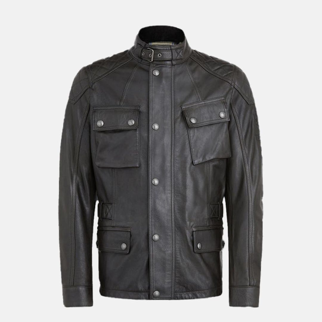 Valiant Leather Biker Jacket Men's Biker Jacket - Etsy