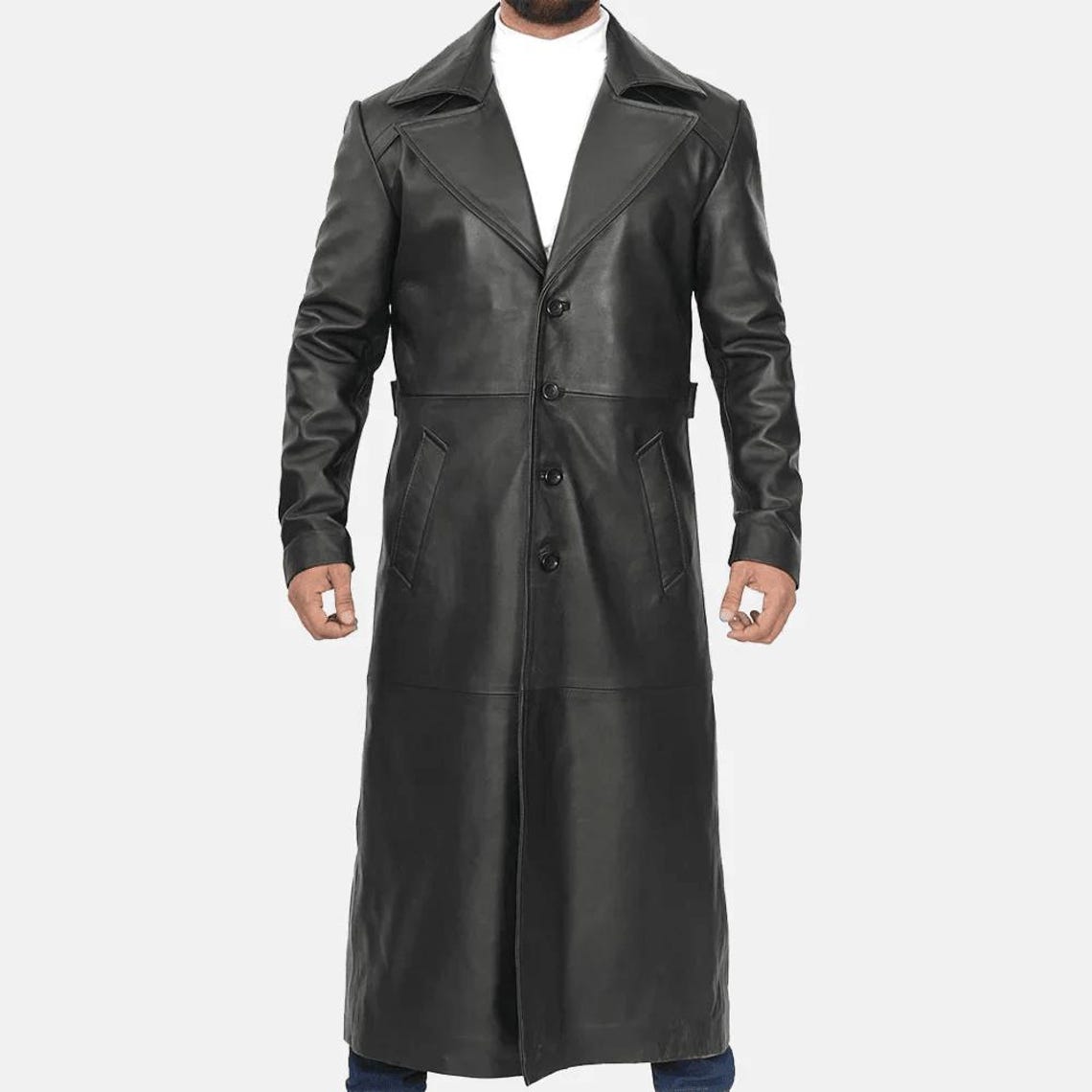 Wranglers Long Leather Duster Men - Etsy