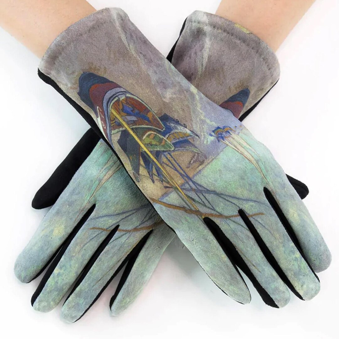 Fishing Boat Painting Gloves Van Gogh-inspired Irises Gloves – Touch ...