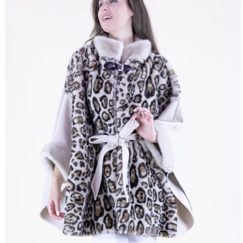 Faux Fur Leopard Cape - Etsy