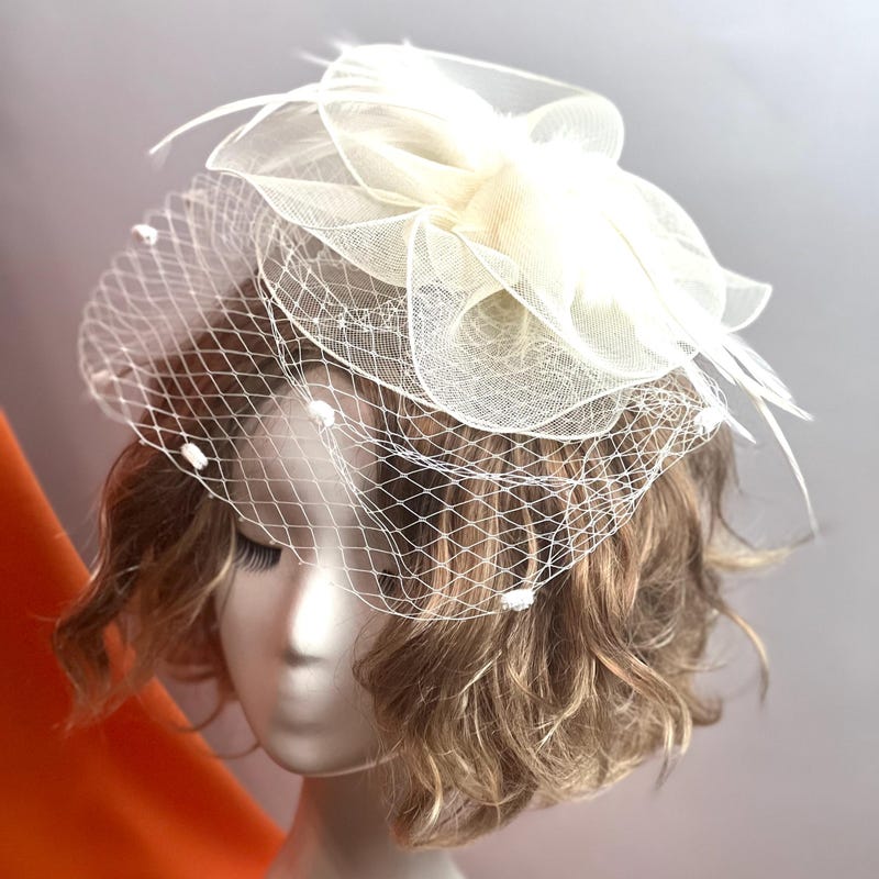 Ivory Wedding Fascinator - Etsy