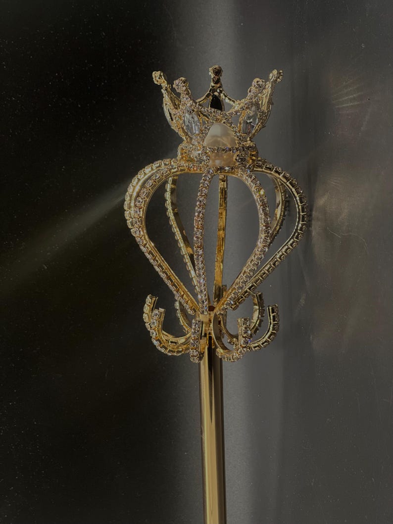 Gold Rhinestone Crown Prop: Elegant Pageant Costume Accessory - Etsy