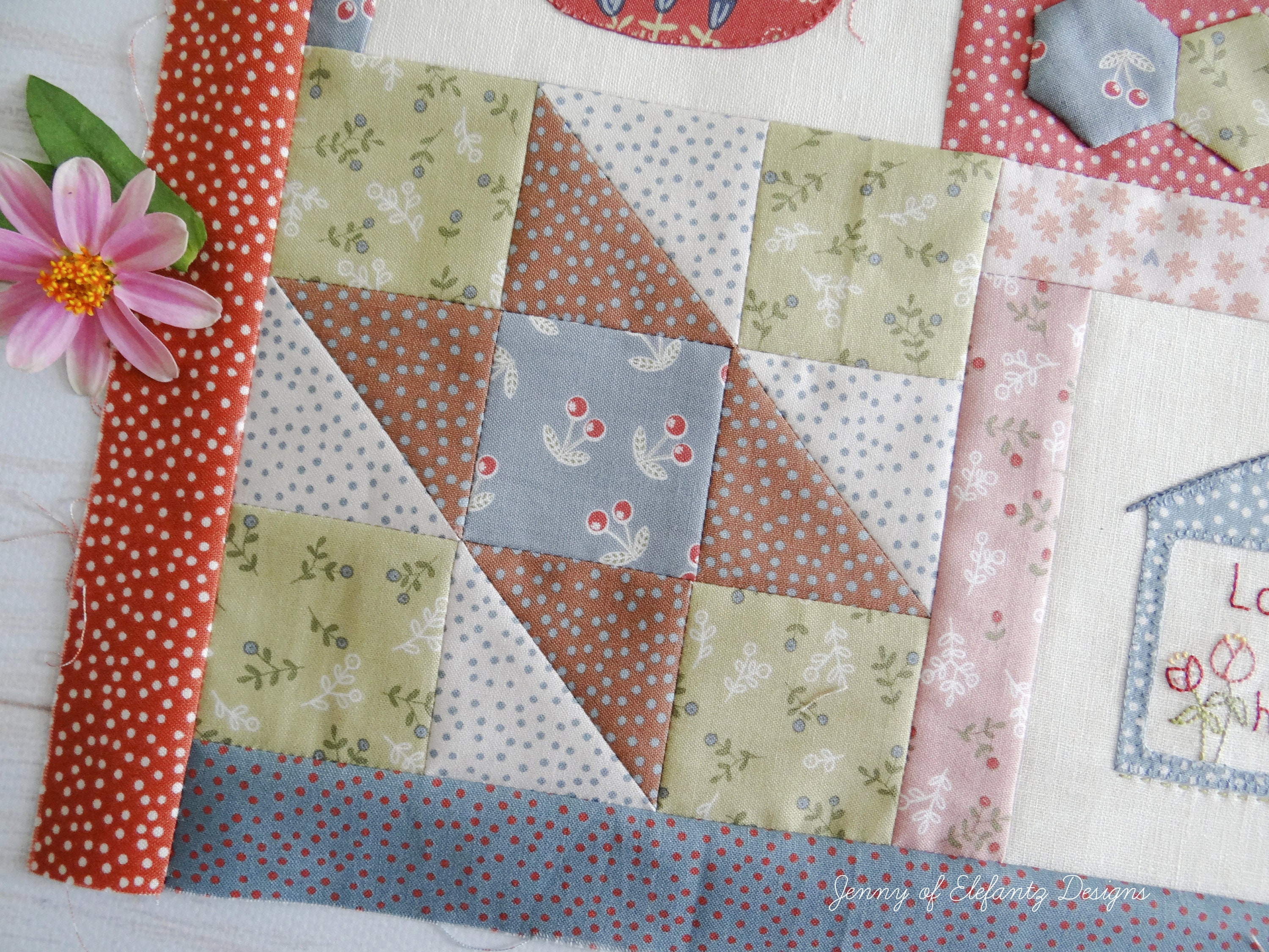 SIMPLE DAYS Block 2 of a Nine-block Quilt Pattern | Etsy