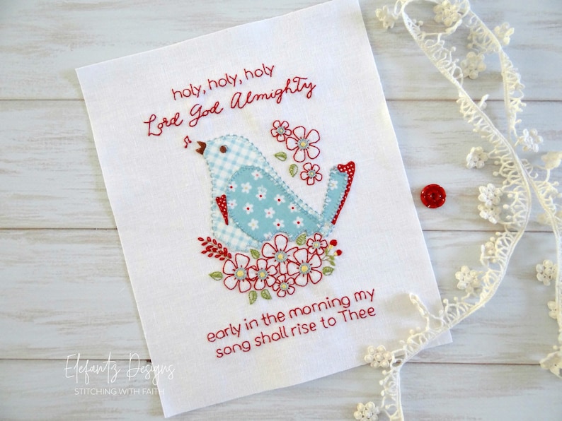 Holy Holy Holy Hand Embroidery Pattern With Applique - Etsy
