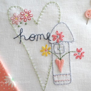 From the Heart - 5 Stitchery Patterns - Bonus Pocketed Pincushion ...