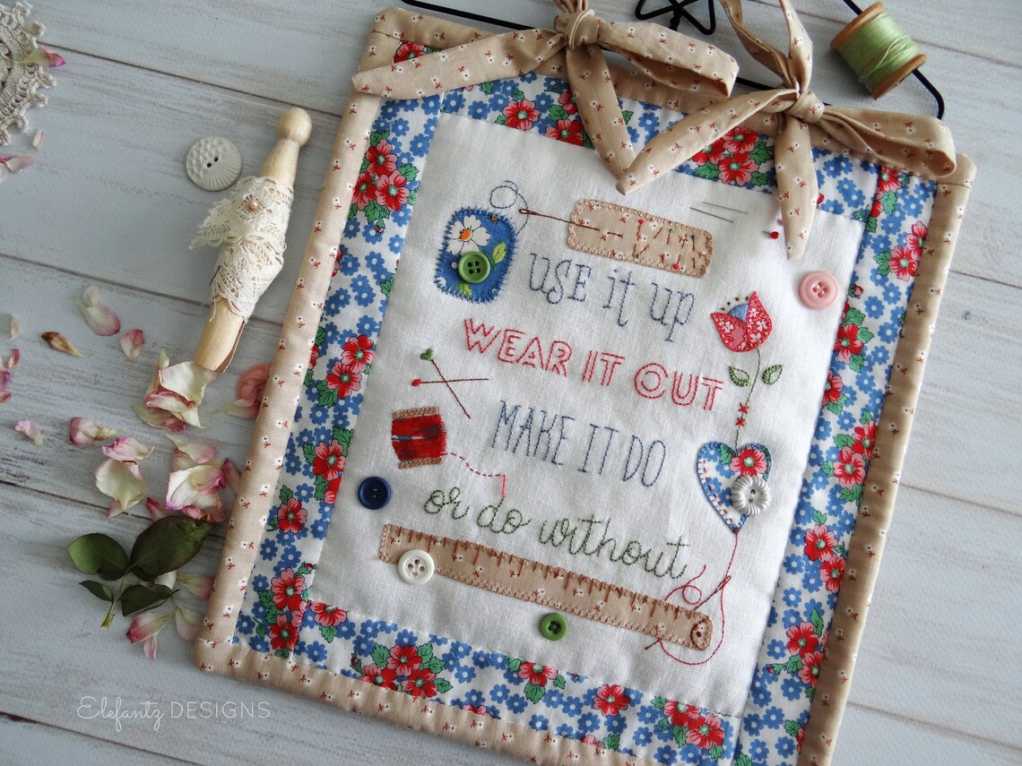 Use It up Amish Quote Hand Embroidery Applique Pattern - Etsy