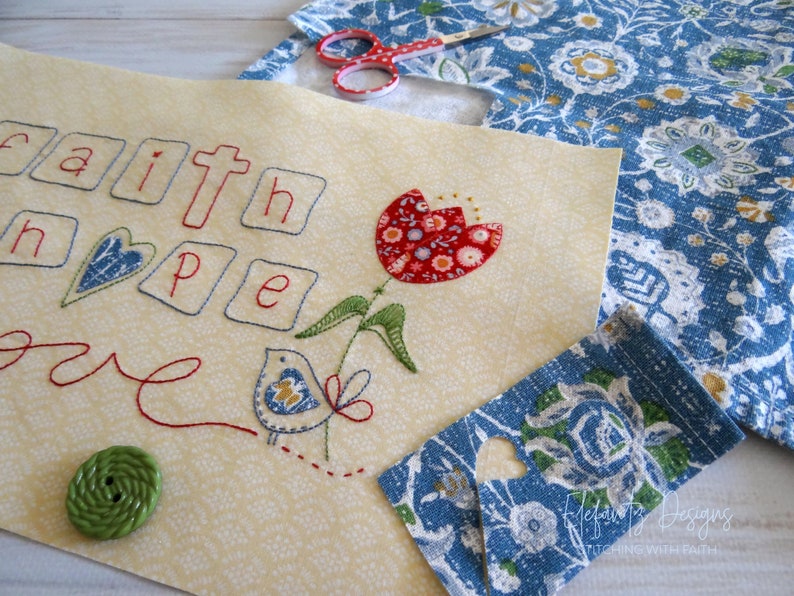 Faith Hope Love Hand Embroidery and Applique Pattern - Etsy Canada