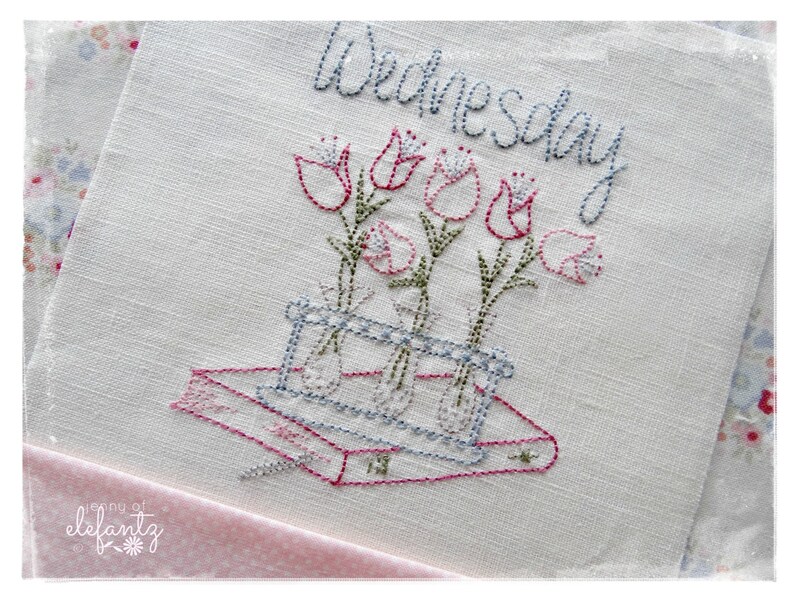 Days of the Week - Seven Hand Embroidery Patterns - Digital Download ...
