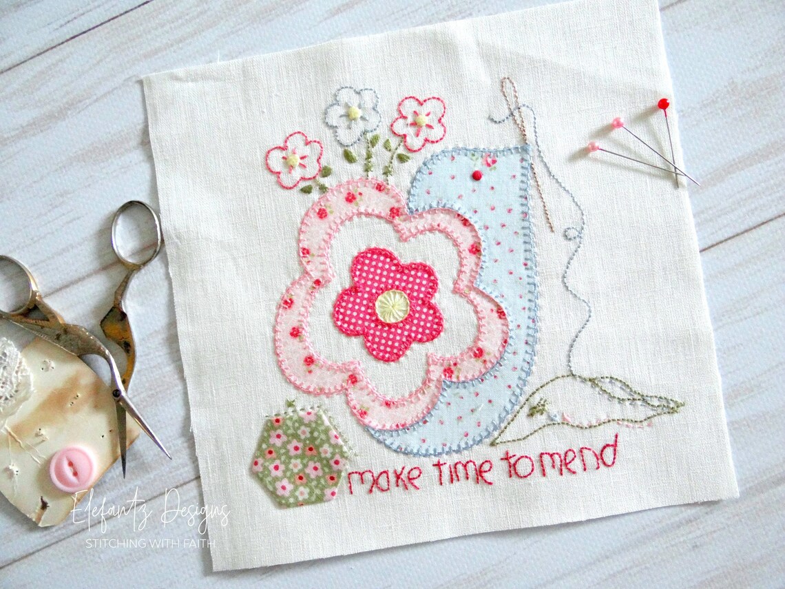 Time to Mend Hand Embroidery and Applique Pattern - Etsy