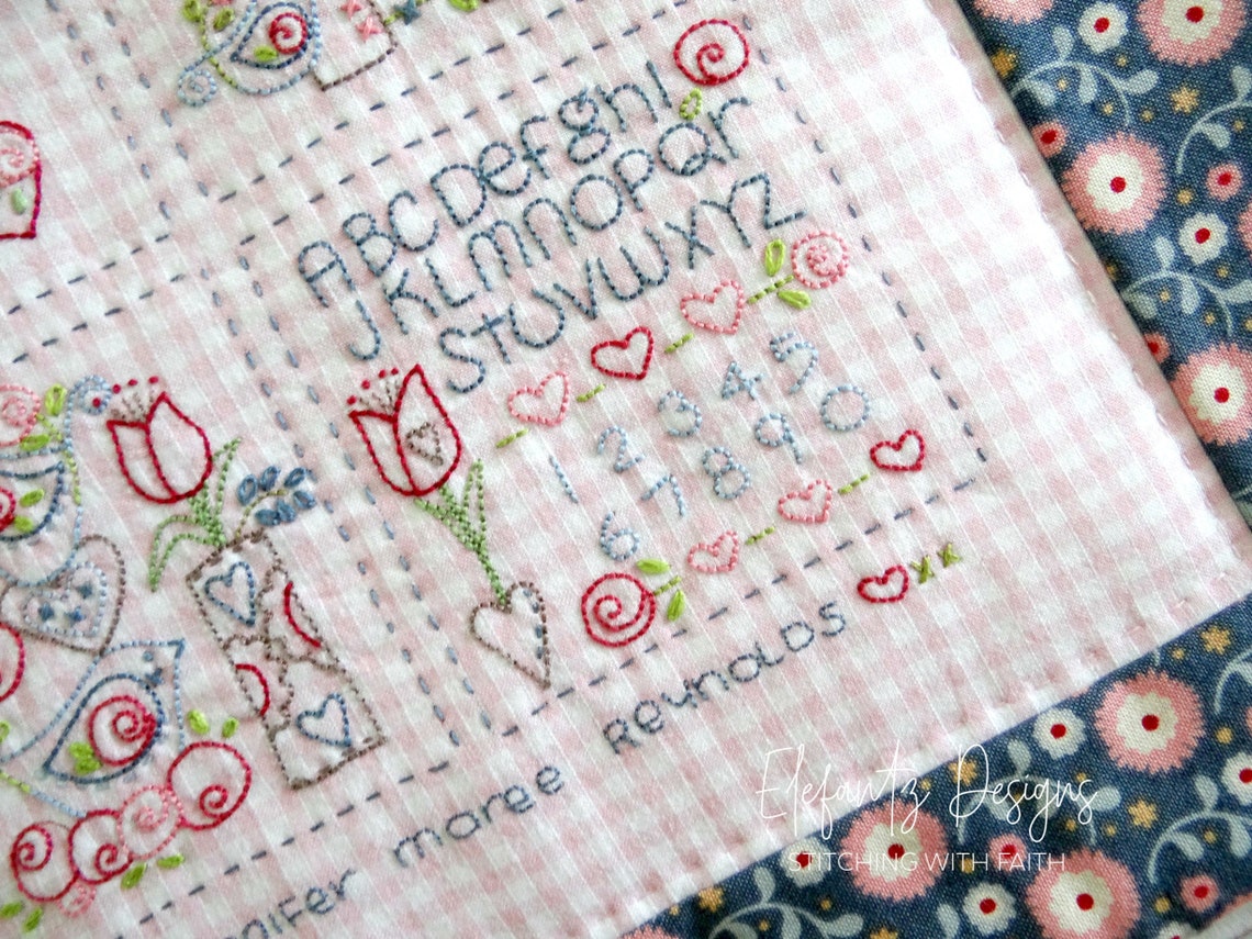 My Little Sampler Set of Six Embroidery Patterns Finished as - Etsy