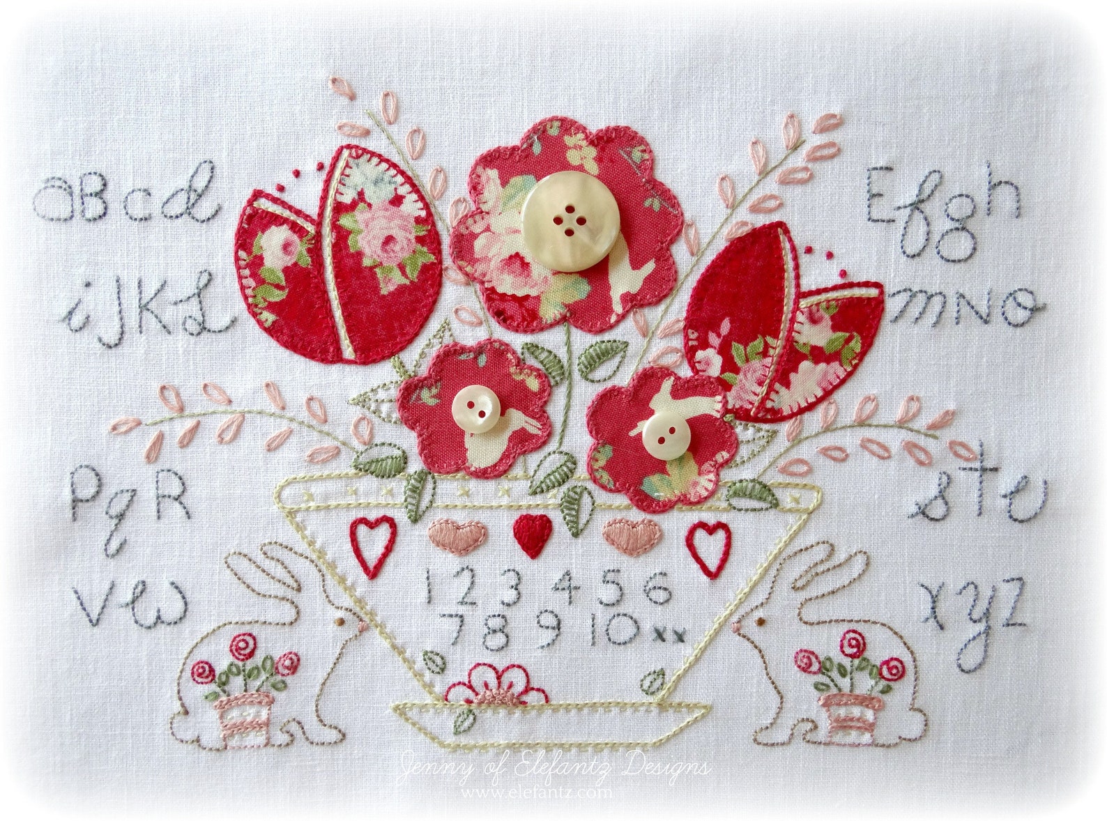 The Potted Sampler two Colourways Hand Embroidery and - Etsy