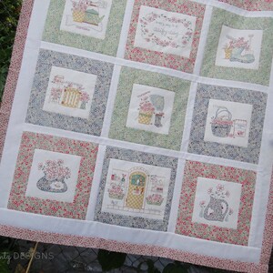 Daisy-a-day Quilt - Block 2 Pattern - Hand Embroidery - Digital ...