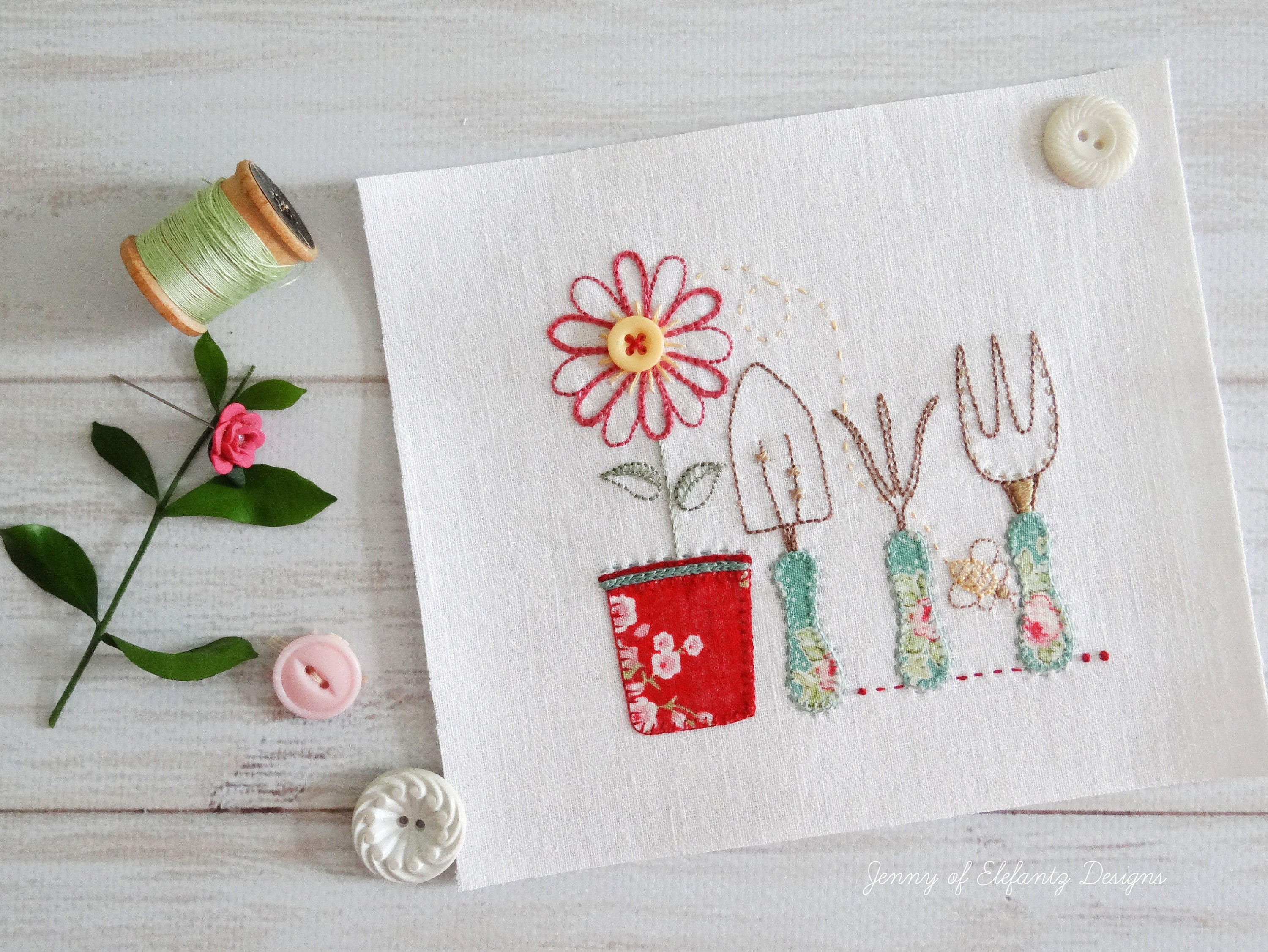 Garden Duo Hand Embroidery Patterns Set of Two Digital - Etsy
