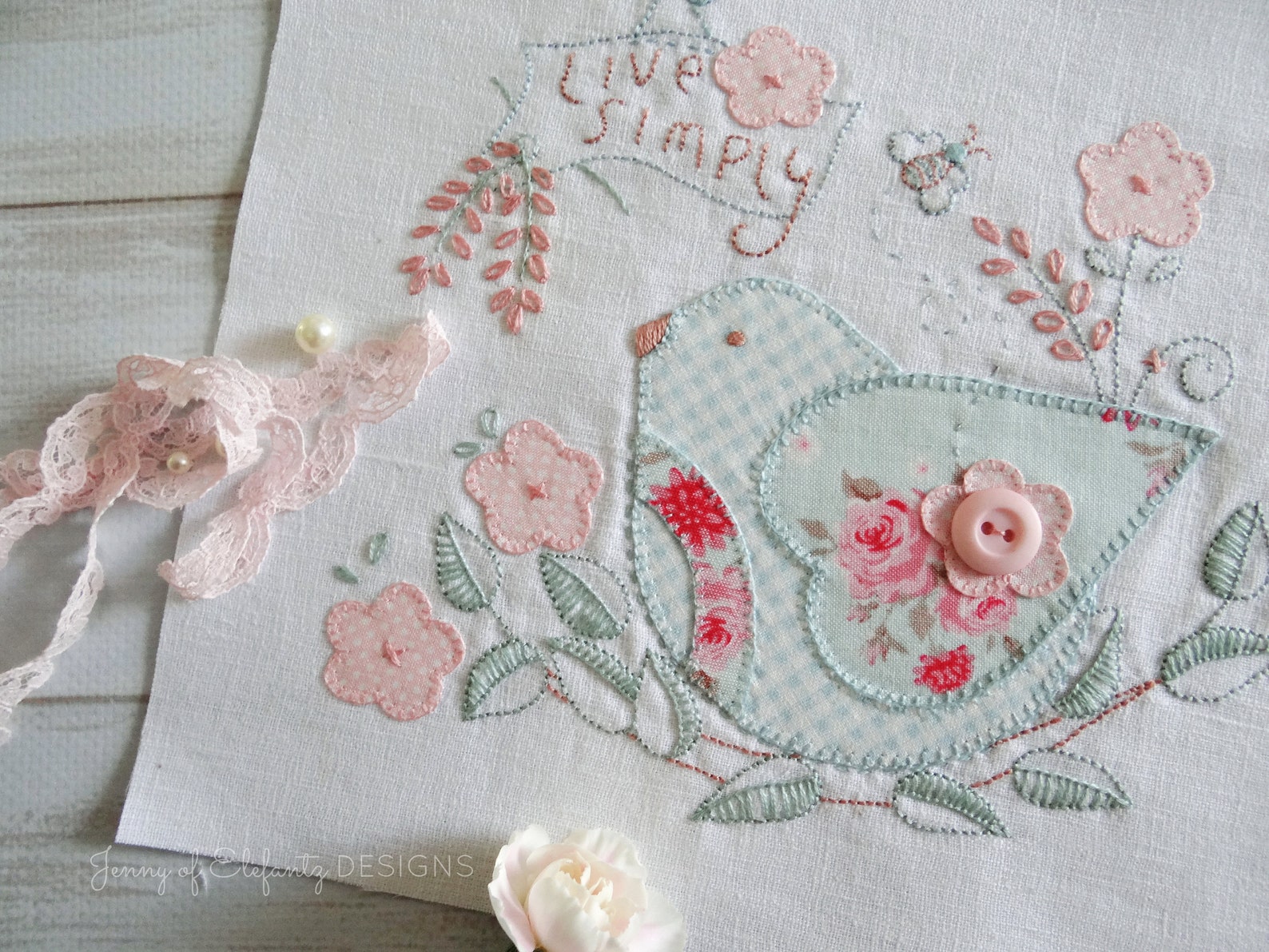 Live Simply - Hand Embroidery Pattern - Applique - Digital Download - Etsy
