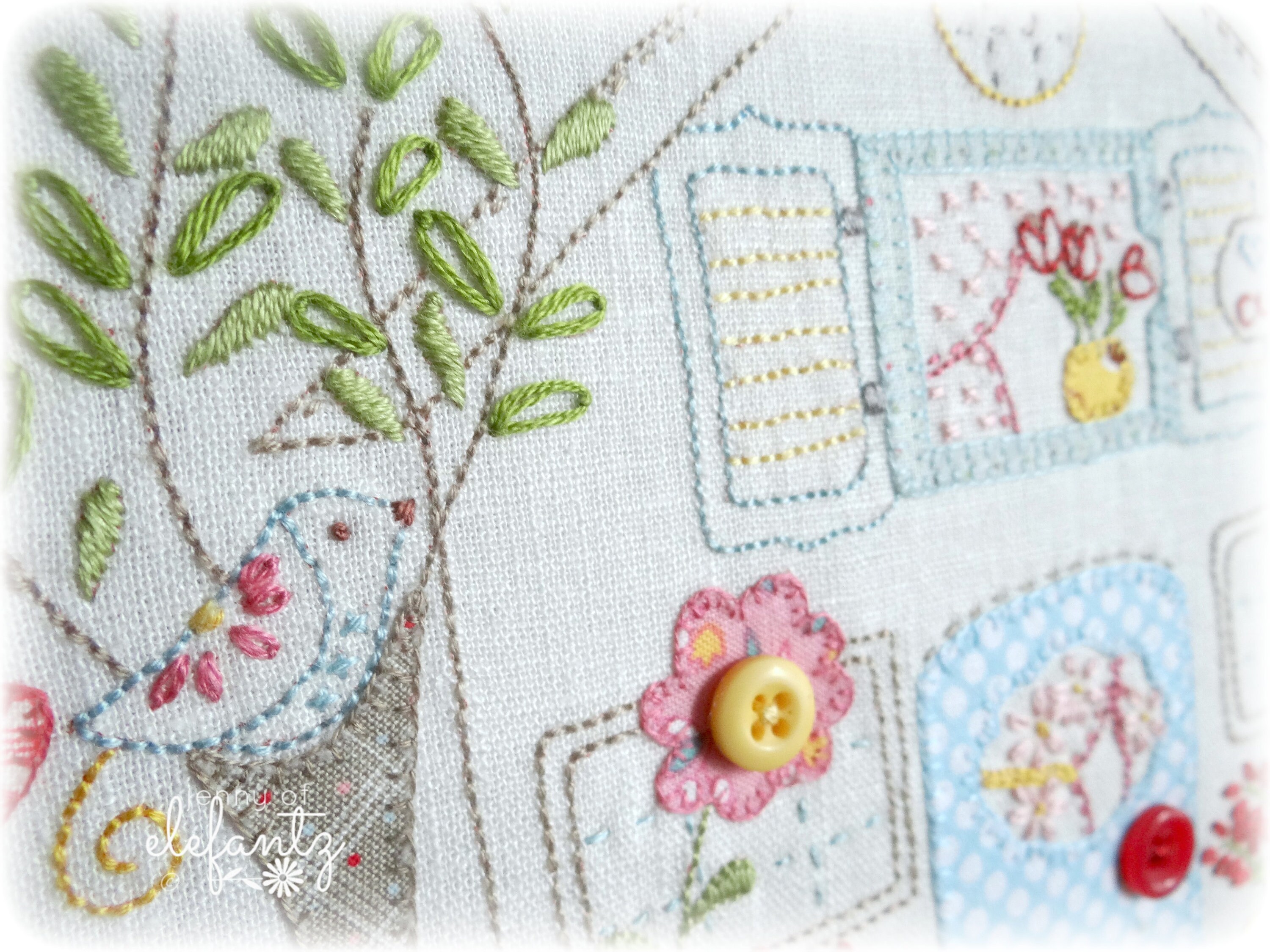 Our Home - Hand Embroidery and Applique Pattern - House Design ...