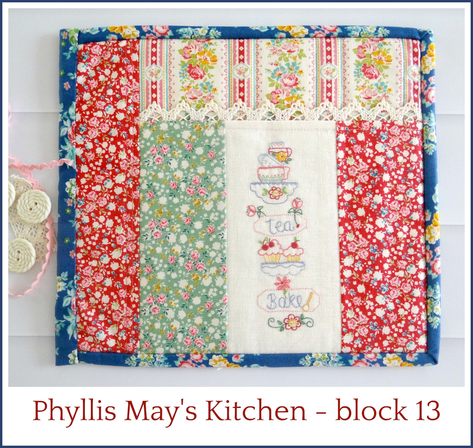 PHYLLIS MAY'S KITCHEN Hand Embroidery Block of the Month - Etsy
