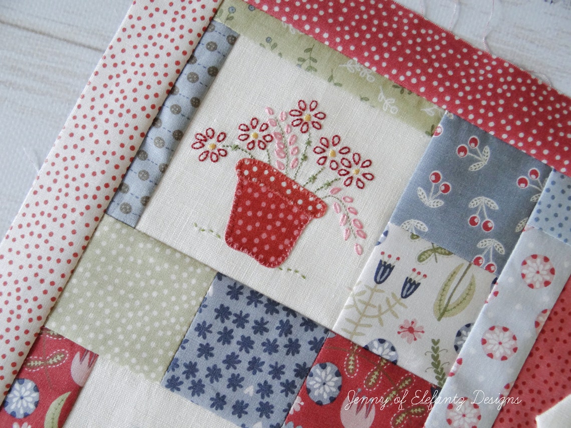 SIMPLE DAYS Block 4 of a Nine-block Quilt Pattern Hand - Etsy