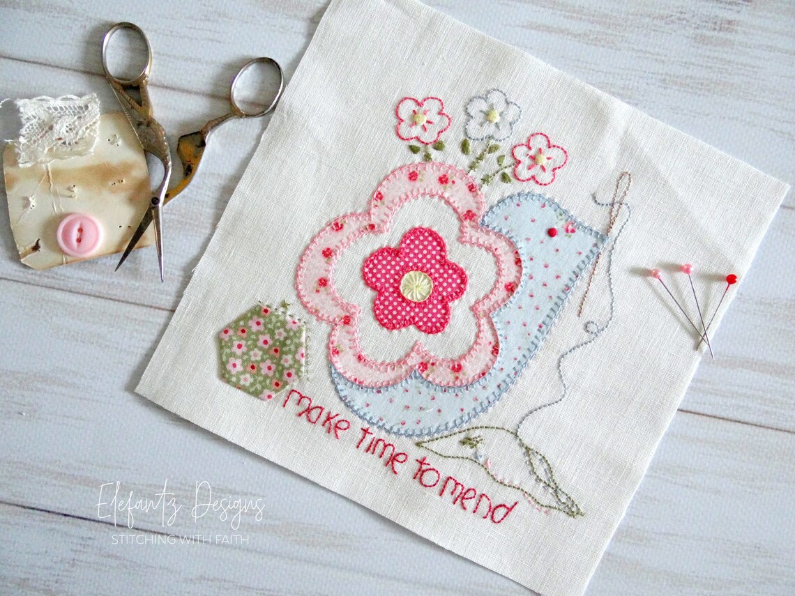 Time to Mend Hand Embroidery and Applique Pattern - Etsy