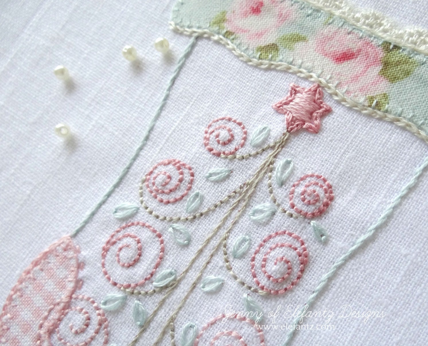 Six Christmas Stockings Hand Embroidery Pattern Shabby - Etsy Australia