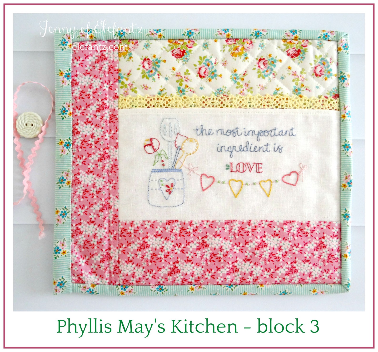PHYLLIS MAY'S KITCHEN Hand Embroidery Block of the Month - Etsy