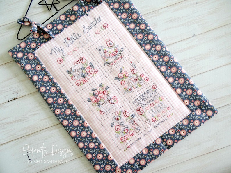 My Little Sampler set of six embroidery patterns finished as | Etsy