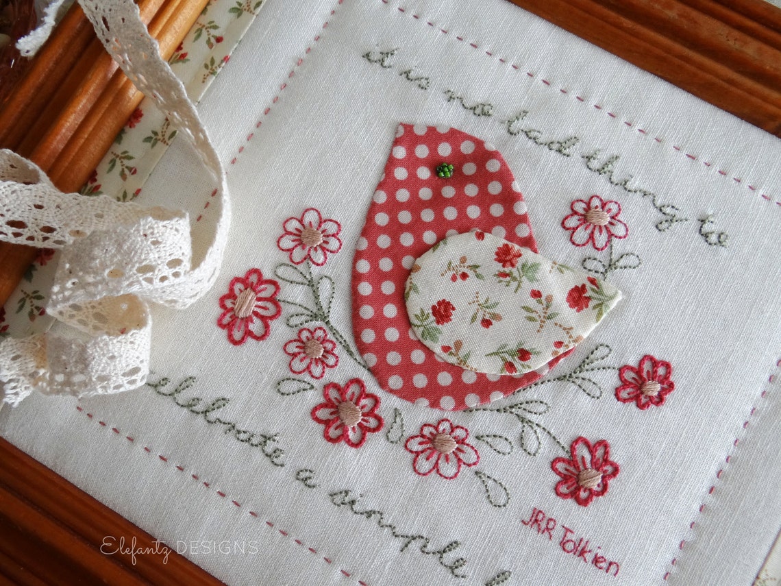 Simple Life Tolkien Quote Hand Embroidery Pattern - Etsy