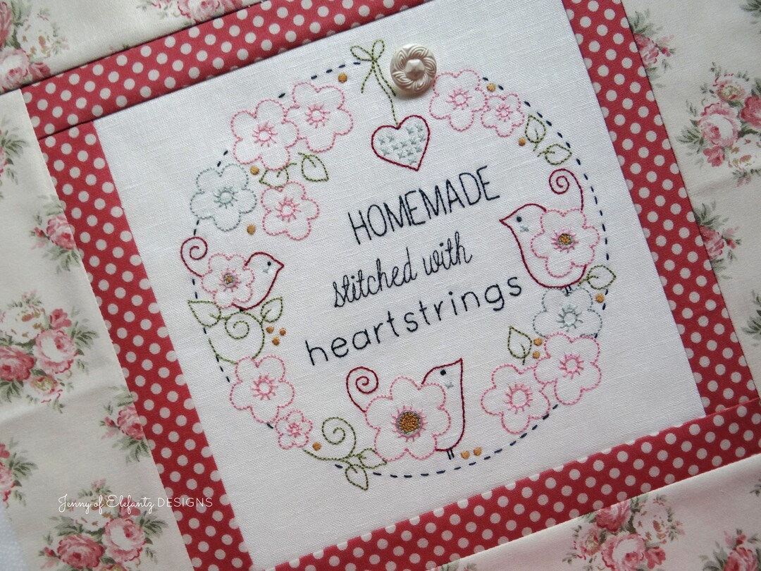 Stitched With Heartstrings Hand Embroidery Pattern Digital Download - Etsy Australia