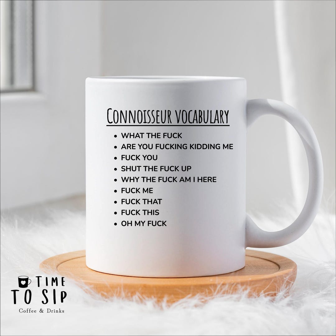 Connoisseur Vocabulary Mug,rude Beer Tester Mug,dictionary Mug,fucker ...