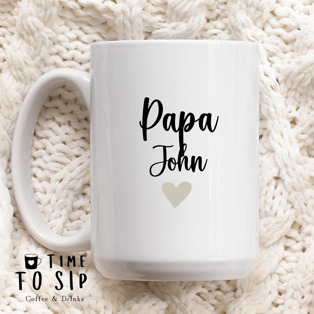 Papa Customized Name Mug, Personalised Papa Mug, Personalized Dad Mugs ...
