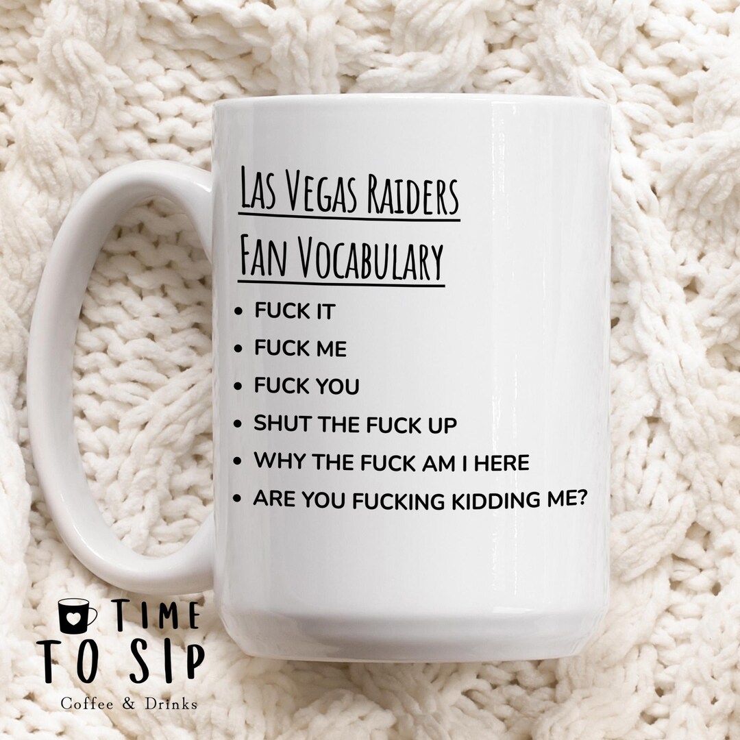 Las Vegas Raiders Fan Vocabulary Mug, Sports Mug, American Football ...