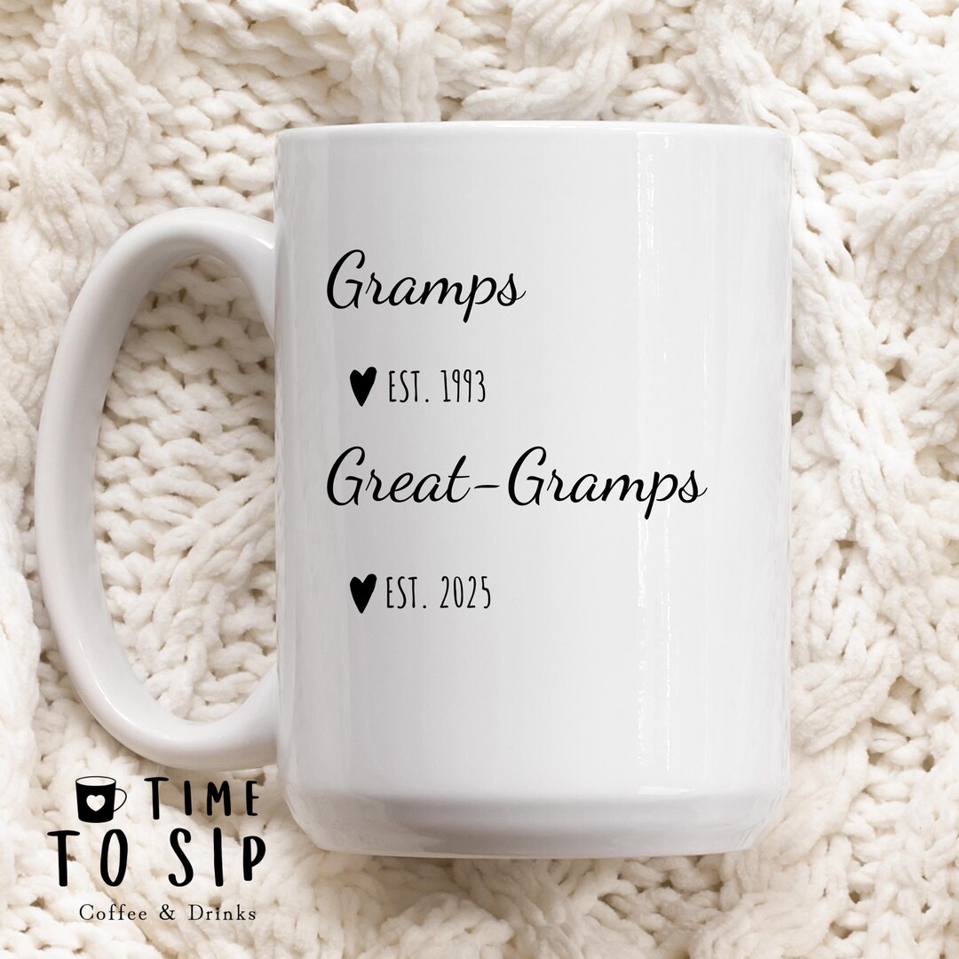 Gramps Promoted to Great-gramps Mug, Best Grandpa Ever Mug, New ...