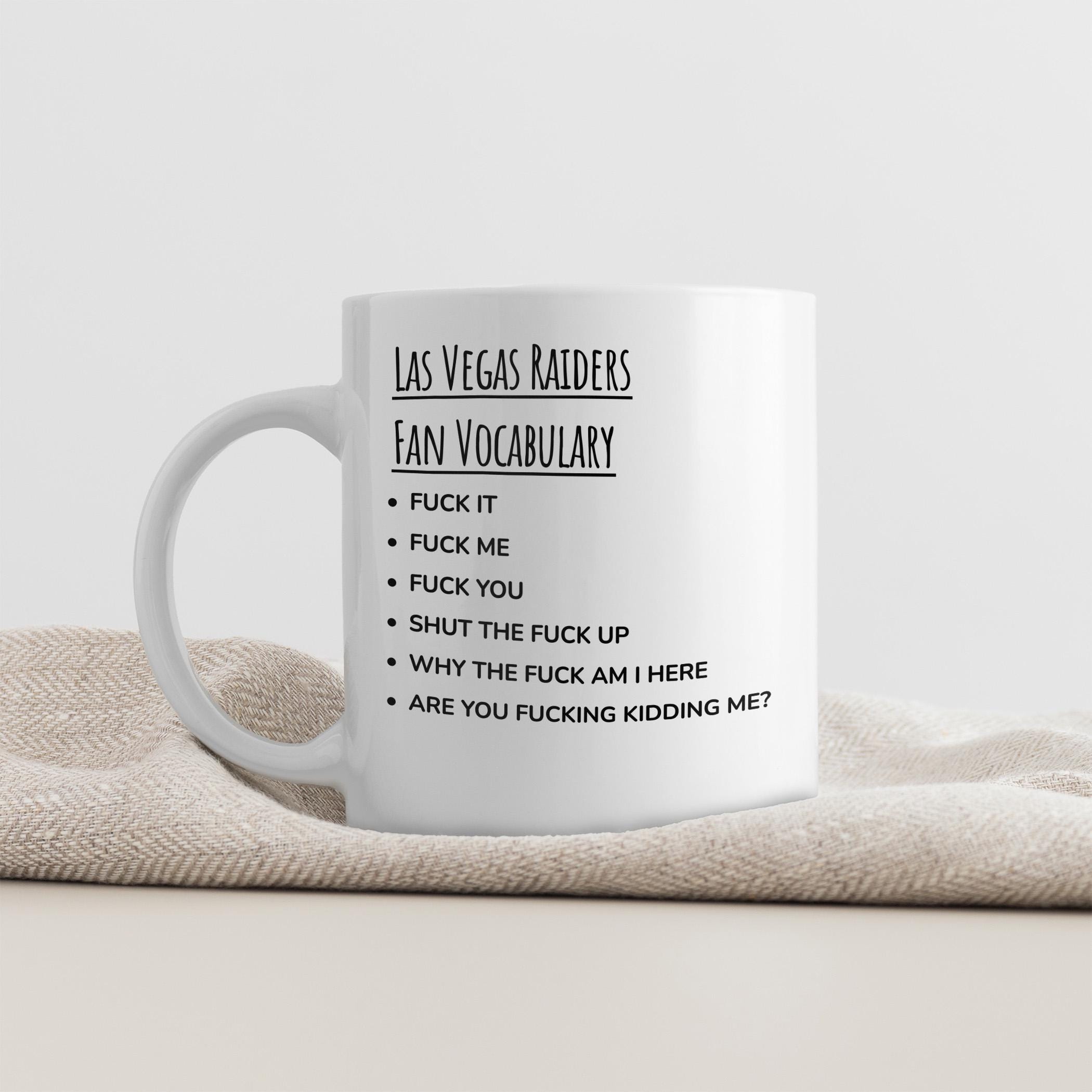 Las Vegas Raiders Fan Vocabulary Mug, Sports Mug, American Football ...