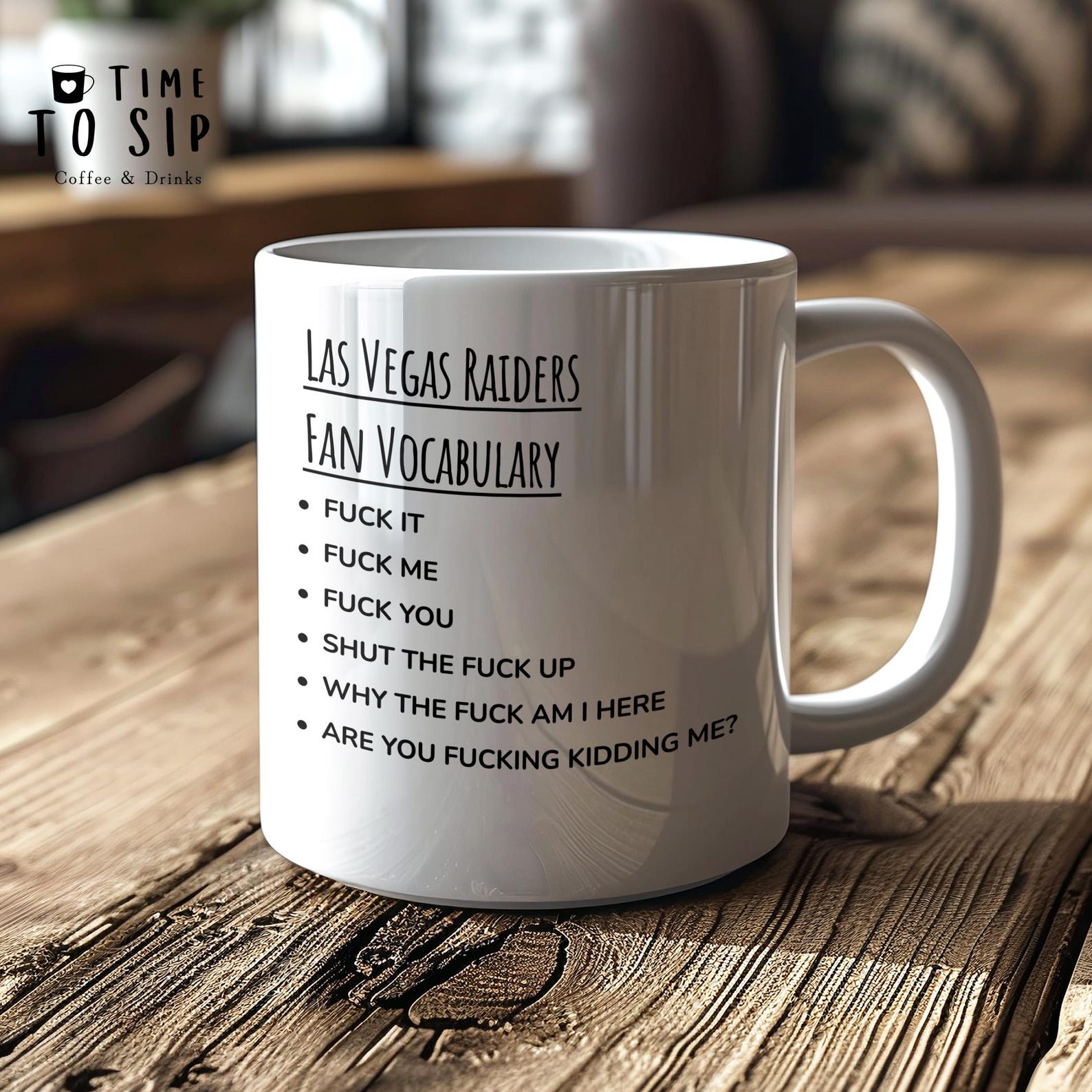 Las Vegas Raiders Fan Vocabulary Mug, Sports Mug, American Football ...