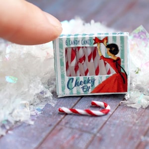 Miniature Box of cheeky Elf Candy Canes - Etsy