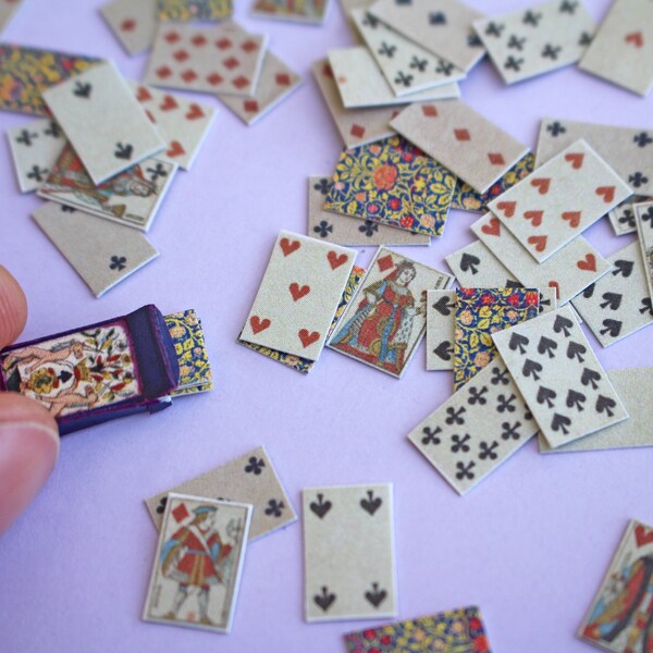 Miniature Playing Cards - Etsy