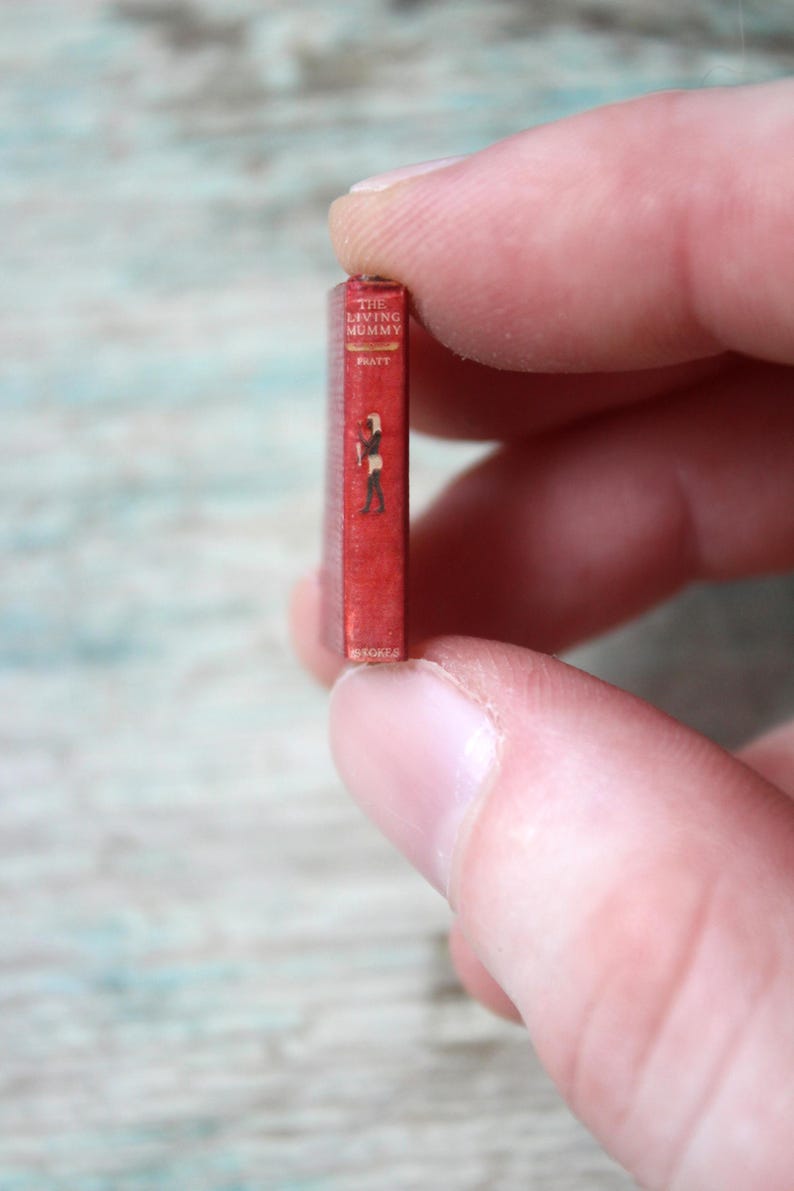 Miniature Living Mummy Book – 1:12 Scale Vintage Occult Horror • Tiny ...