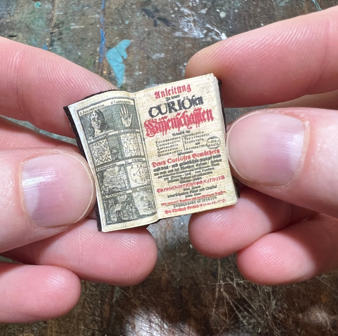 Handmade Miniature Open Book Gothic Curio - Etsy