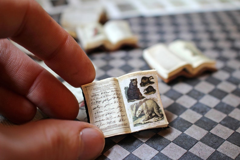 Custom Miniature Open Book | Etsy