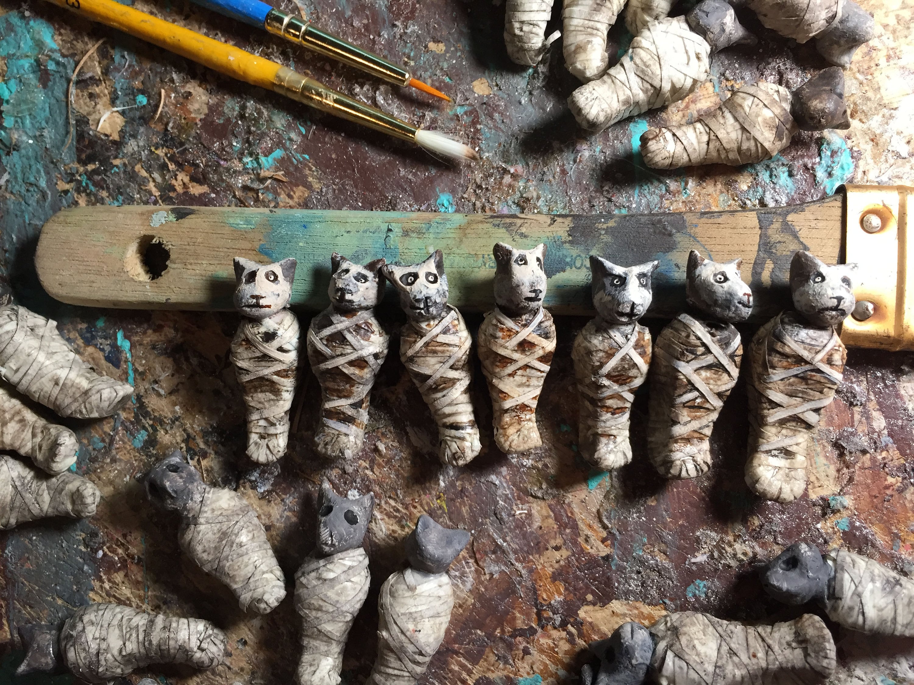 Dollhouse Miniature DIY Kit Cat Mummy | Etsy