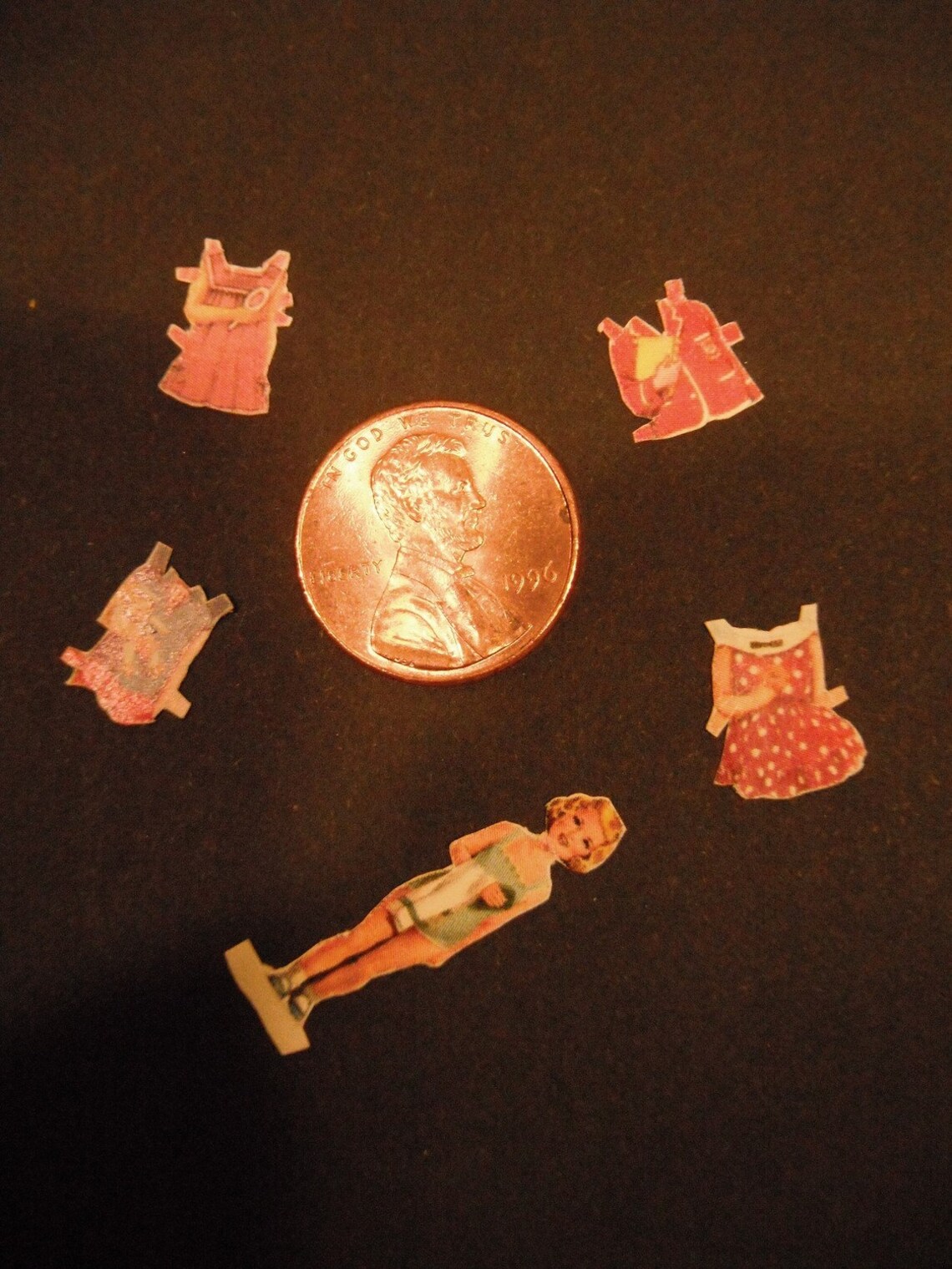Miniature Vintage Paper Doll - Etsy