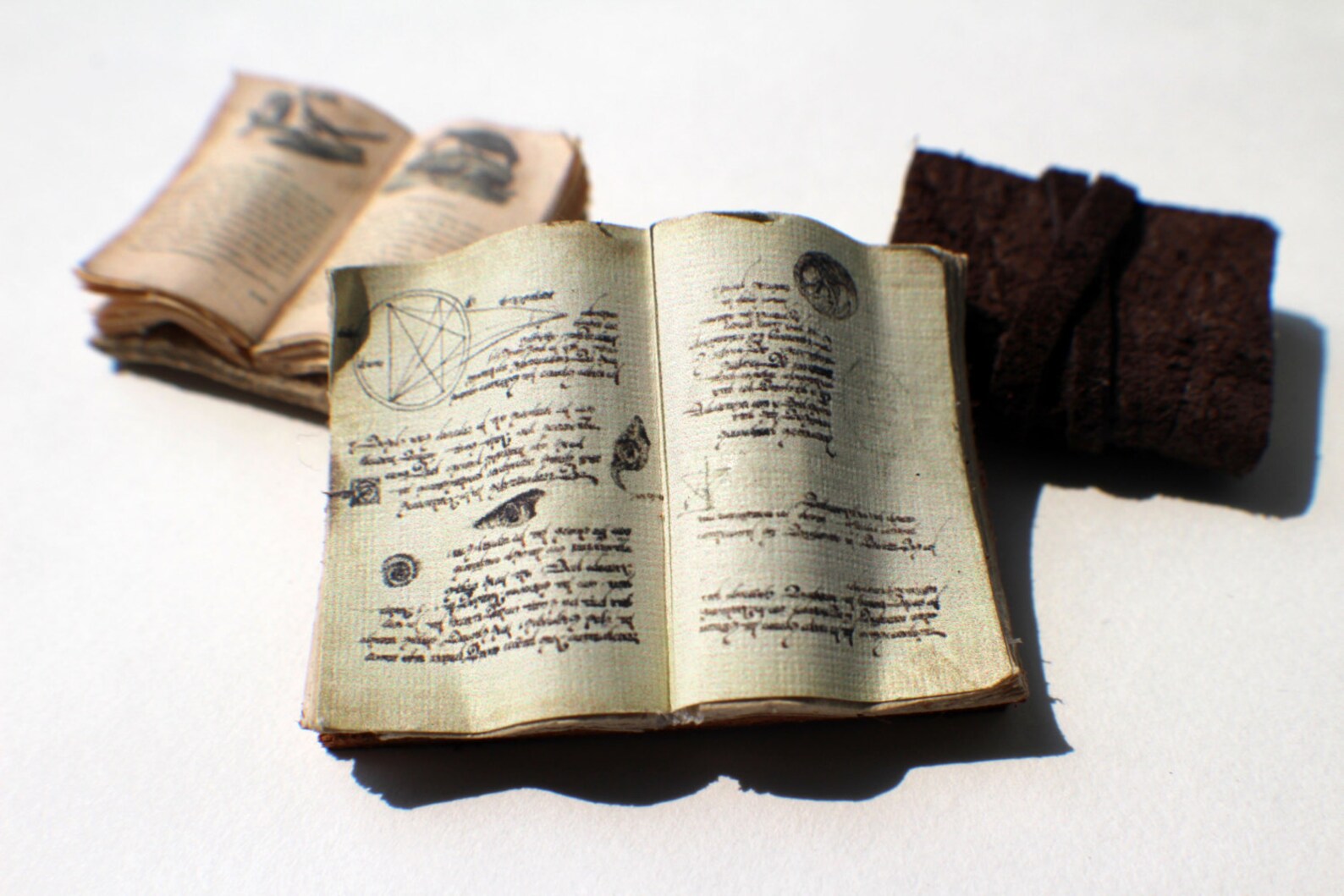 Handmade Miniature Open Book --- Spellbook - Etsy