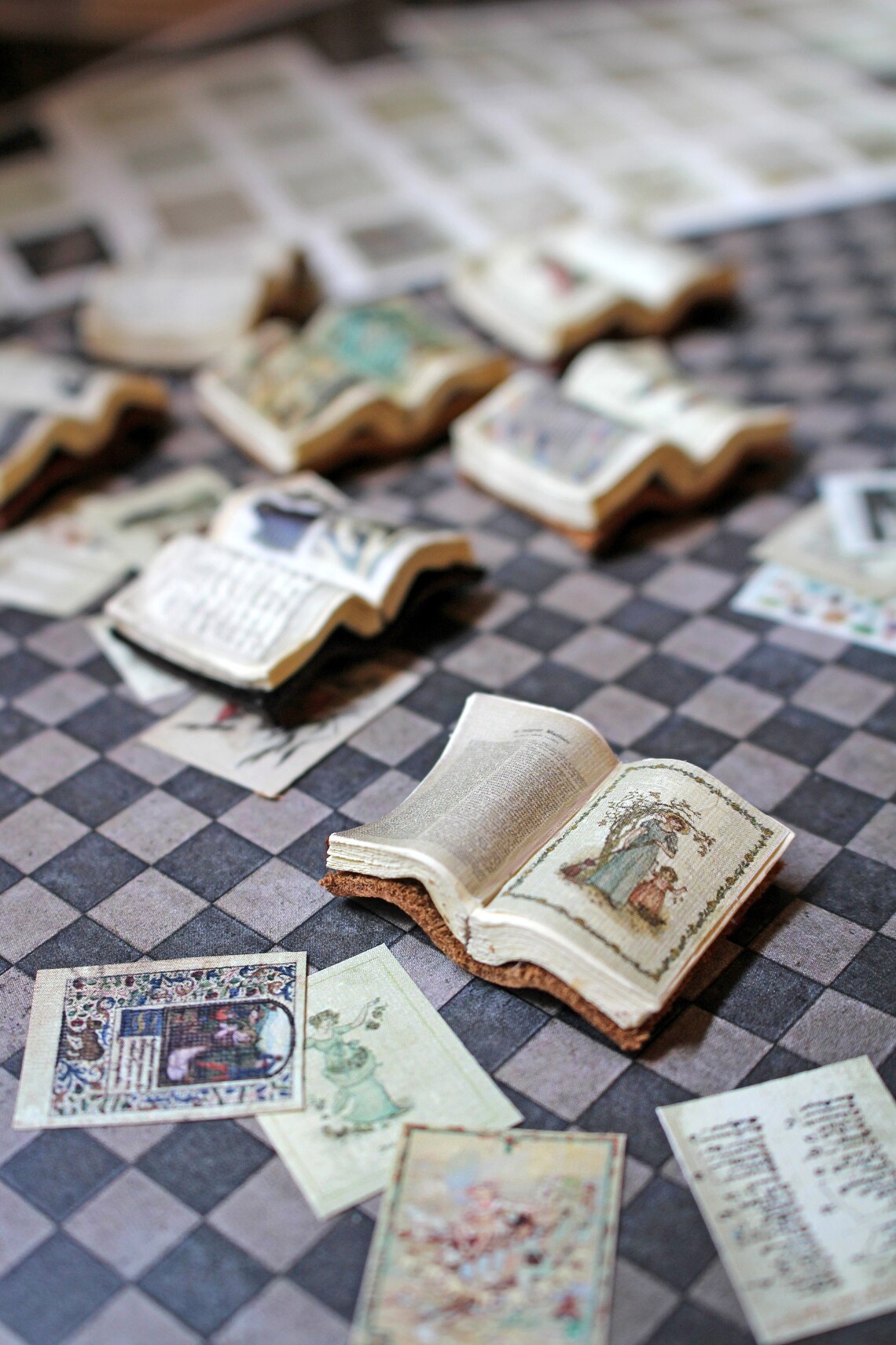 Handmade Miniature Open Book --- Spellbook - Etsy