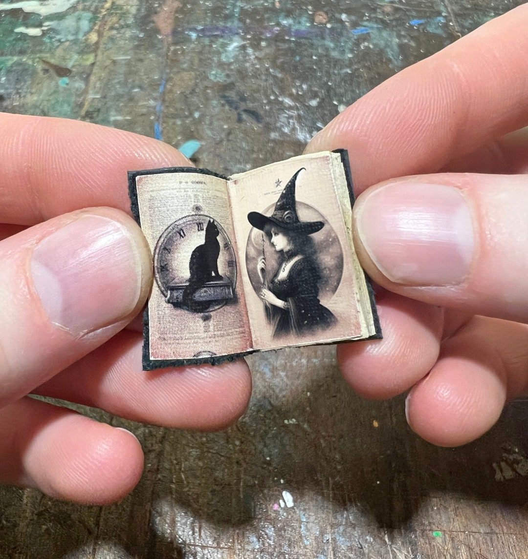 Miniature Witchcraft Book – Gothic Dollhouse Decor, 1:12 Scale - Etsy
